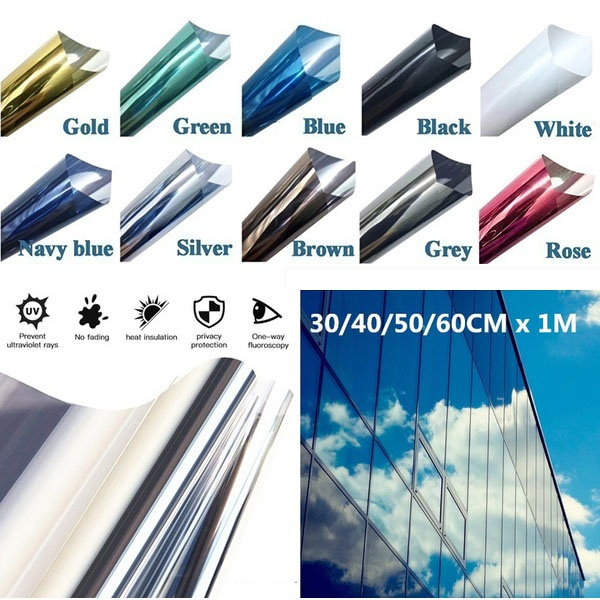 2020 New 1-5M Ultraviolet-proof Mirror Silver Film 15% VLT Solar ...
