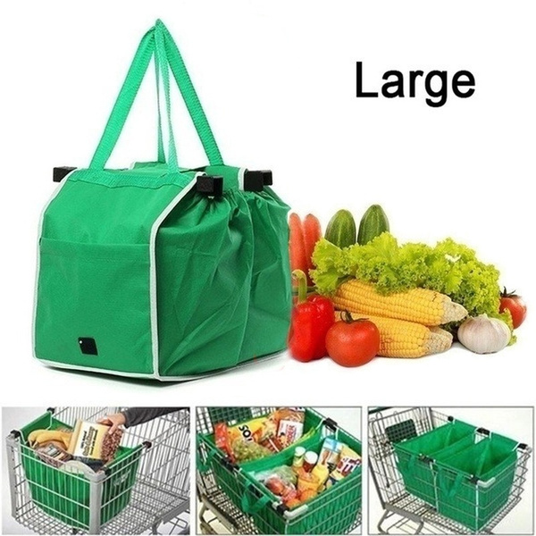 2020 Hot Grocery Grab Bag Clips To Your Cart Recycle Bag Reusable ...