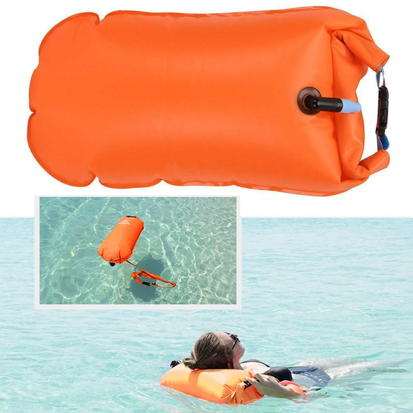 1PC Inflatable Buoy Float Waterproof Air Dry Bag Open Water Swimming ...