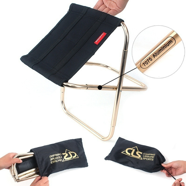 Outdoor Folding Chair Aluminum Alloy Fishing Chair Barbecue Bench Folding Stool Portable Trainer ...