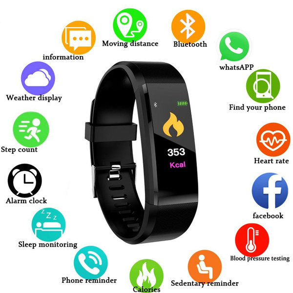 2020 NEW Smart Watch Health Bracelet Wristband Fitness Tracker Blood ...
