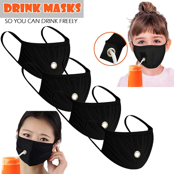 New Washable Protective Drinking Mask Adult & Child Reusable Easy to ...