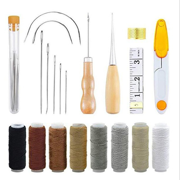 Leather Hand Sewing Tools, Leather Tools Craft Kit with Hand Upholstery ...