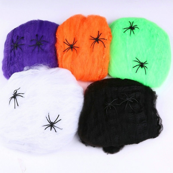 Happy Halloween Decoration Halloween Masquerade Props Cotton Cobwebs ...