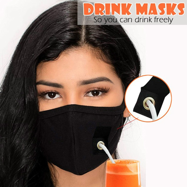 2020 New Washable Protective Drinking Mask Adult & Child Reusable Easy ...
