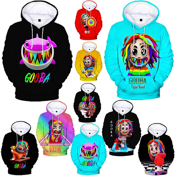 2020 New 6ix9ine Gooba Artwork 3D Printed Hoodies Hip-hop Hoodie Boys ...