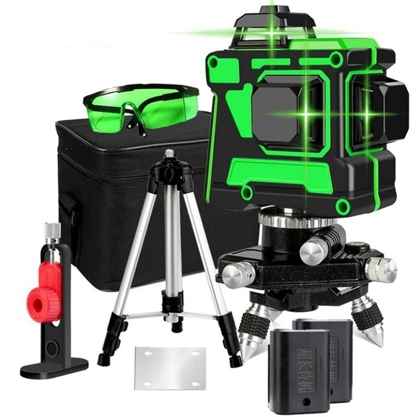 Laser instrument 12 Lines 3D Green Laser Level Self-Leveling 360 Degre ...