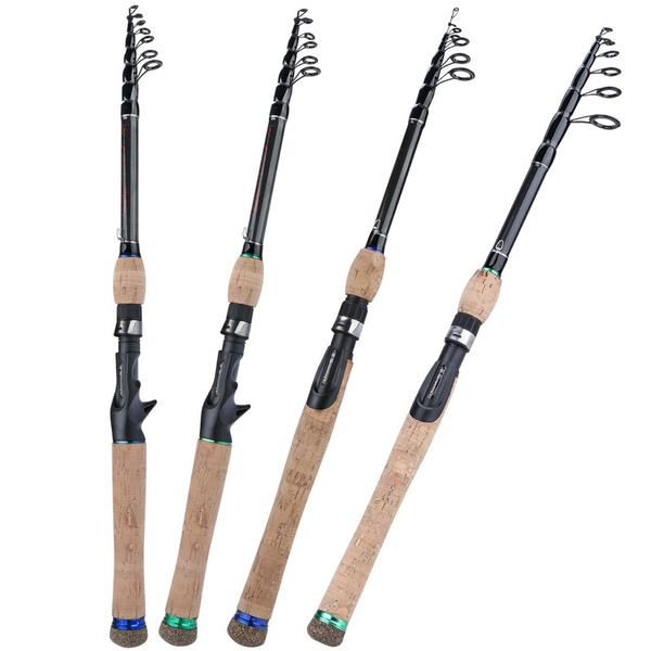 Sougayilang Telescopic Rod 1.8M 2.1M 2.4M 2.7M Carbon Fiber Cork Wood ...