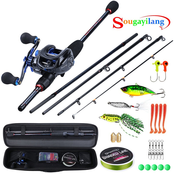 Sougayilang Baitcasting Fishing Set and Line Accessories Full Kit with ...