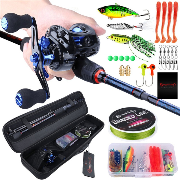Baitcasting Fishing Set and Line Accessories Full Kit with Fishing ...