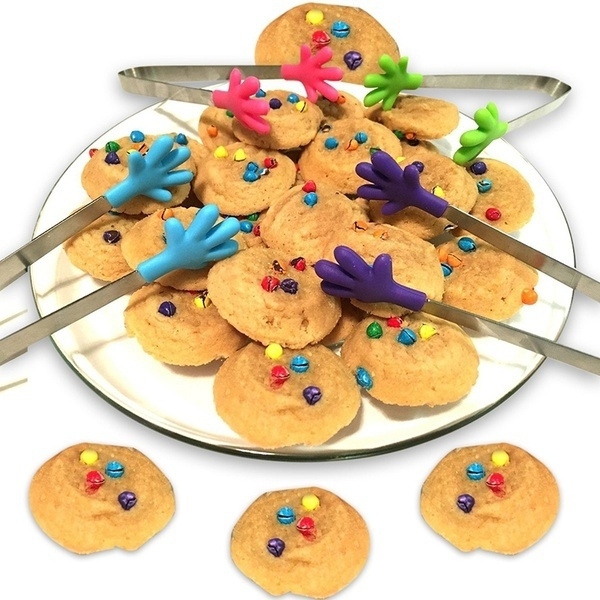 1PC Cute Silicone Kitchen Clips Sugar Tongs Kitchen Tongues Food Folder ...