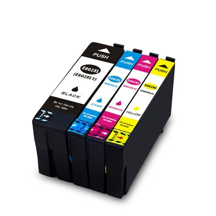 4pcs for Epson 802XL T802 T802XL Ink Cartridge Compatible for WorkForce ...