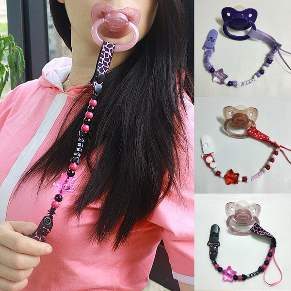 Adult Baby Pacifier Clip Chain Adult Decorated Pacifier DDLG Adult Baby ...