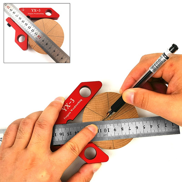 Woodworking Engraving Red Scale Measuring Engraving Ruler T-type Hole ...