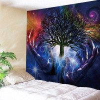 Landscape Tapestry Psychedelic Tapestry Tree in Hand Print Tapestry ...