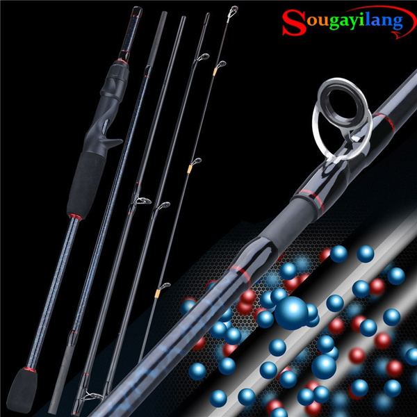 Fishing Rod Baitcasting Fishing Pole Travle Portable Fishing Rods ...