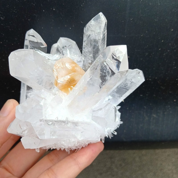 Natural Clear Quartz White Yellow Crystal Cluster Quartz Rocks Cluster ...