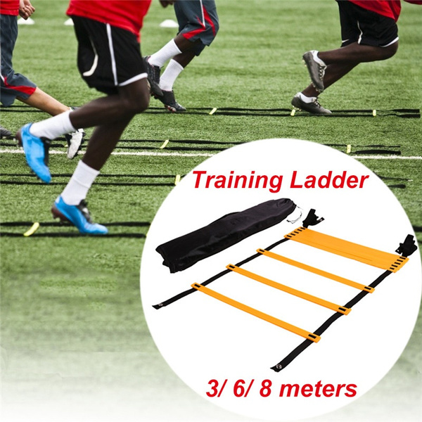 Speed Agility Training Ladder with Carrying Bag Adjustable Jumping Step ...