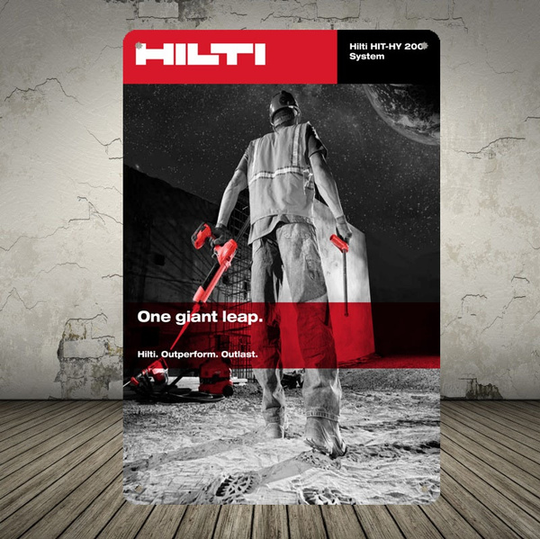 Hilti Locomotive Retro Metal Tin Sign Poster Plaque Bar Pub Club Cafe ...