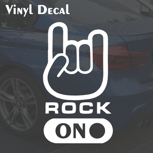 5"/6"/8"/10"/12" Rock On Auto Windows Door Body PVC Decal Car Styling ...