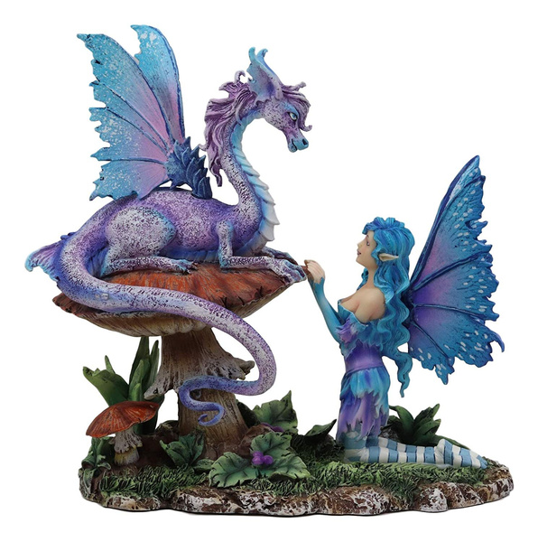 Ebros Amy Brown Companion Enchanted Elf Fairy FAE Damsel with Toadstool ...