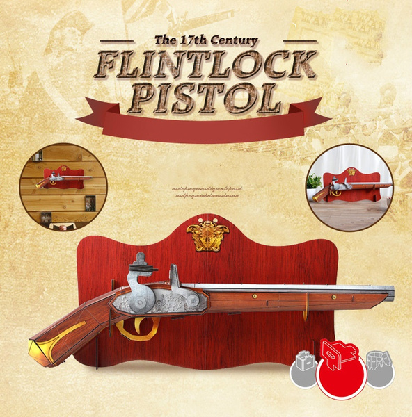 1:2.5 The Flintlock Pistol DIY paper modle | Wish