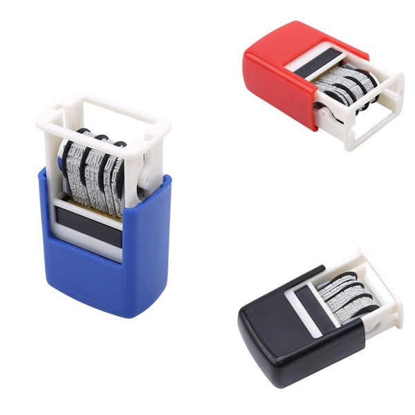 DIY Handle Account Date Stamps Stamping Mud Set Mini Self-Inking Stamps ...