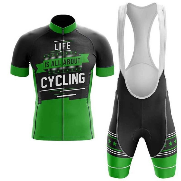 2022 Green Men's Summer Cycling Clothing Women Road Bike Outfit Mtb ...