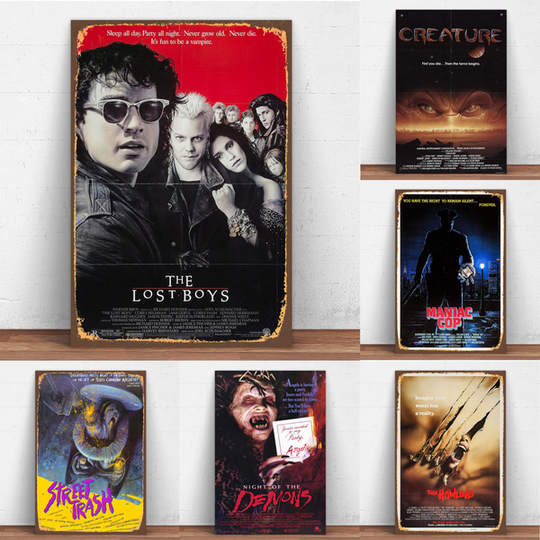 Classic 80s Horror Movies Metal Tin Sign Metal Wall Sign Vintage Movie ...