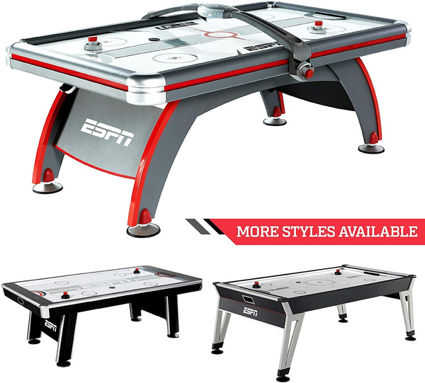 ESPN Sports Air Hockey Game Table: Indoor Arcade Gaming Set with ...