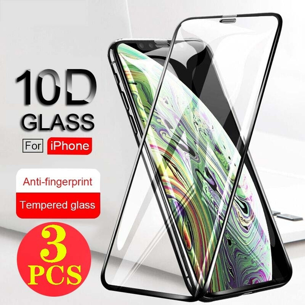 3Pack 10D Curved Edge Full Cover Protective Glass On The For iPhone SE ...