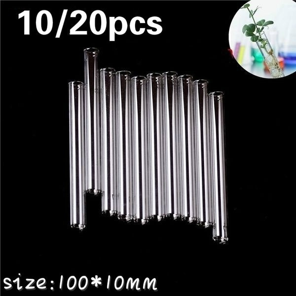 10/20Pcs 100 mm Pyrex Glass Blowing Tubes 4 Inch Long Thick Wall Test ...