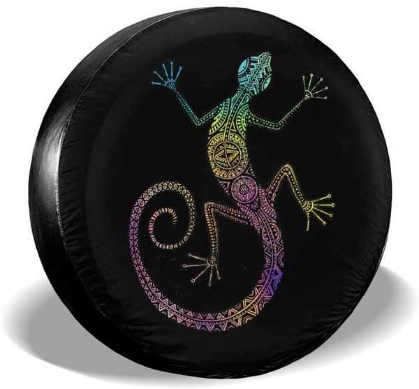 Tire Cover Iridescent Color Gecko Potable Polyester Universal Spare ...
