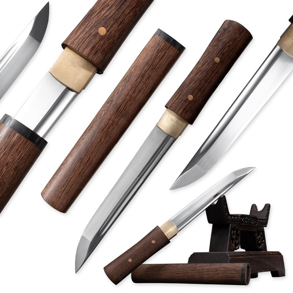 21-inch simple Japanese samurai dagger, straight sword, 1060 steel ...