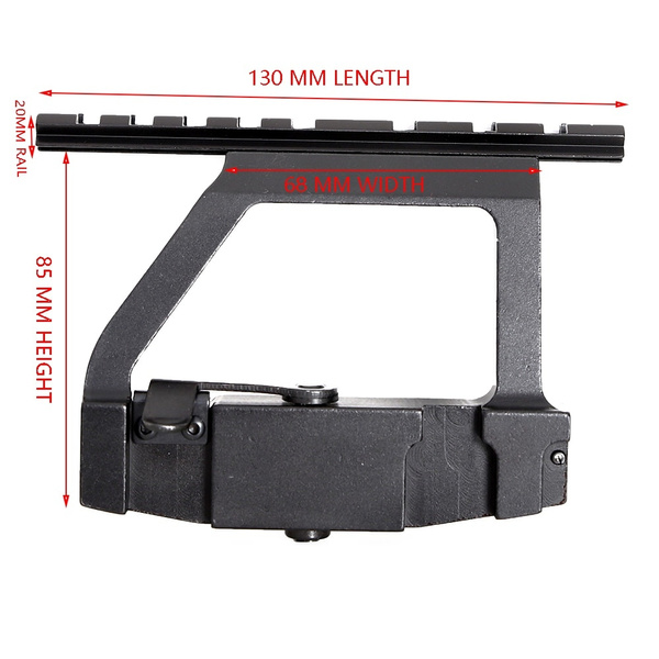 Ak74 SAIGA Ak47 Picatiny Side Rail Scope Mount Quick Lock Top Rail ...