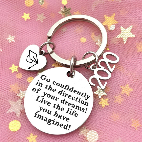 Class of 2020 School Keychain Keyring Memorial Graduation Gift ...