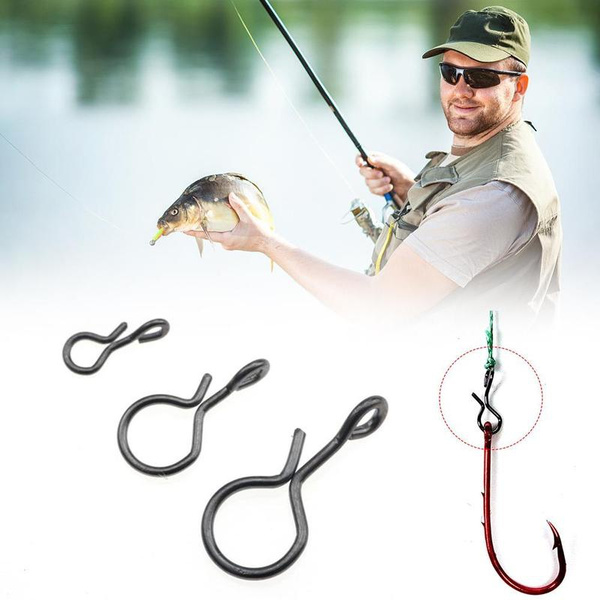 50x Fly Fishing Snap Hooks/links/connectors Quick Change For Flies Hook ...