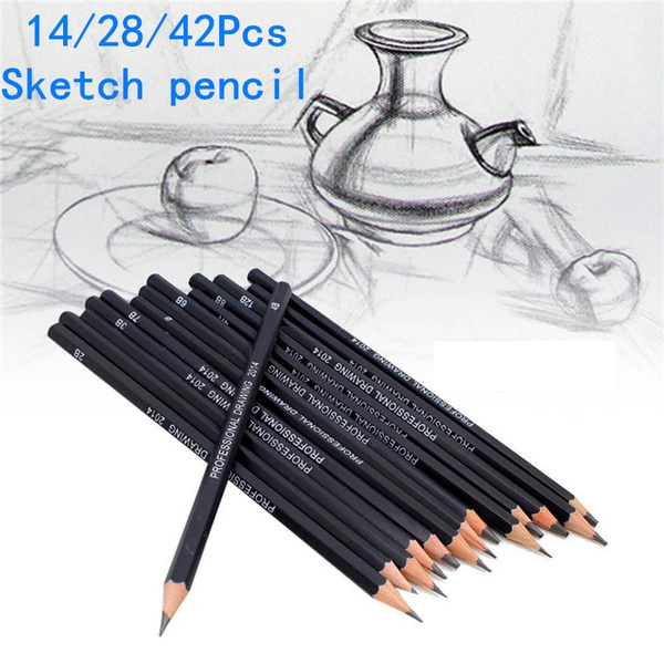 Set Of 14 Sketch Art Drawing Pencil Sketching Oil Base Artist Sketch ...