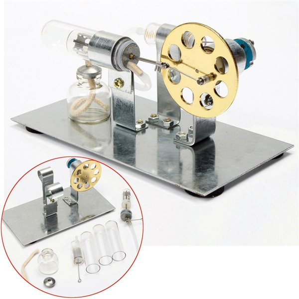 Funny DIY Mini Air Stirling Engine Motor Model Educational Steam Power ...