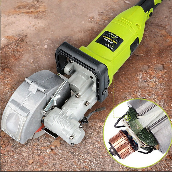 Electric Wall Chaser 4KW Groove Cutting Slotting Machine Brick Concrete ...