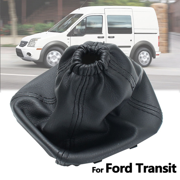 Black Stitch Gear Stick Gaiter Gaitor Boot Cover Pu Leather For Ford ...