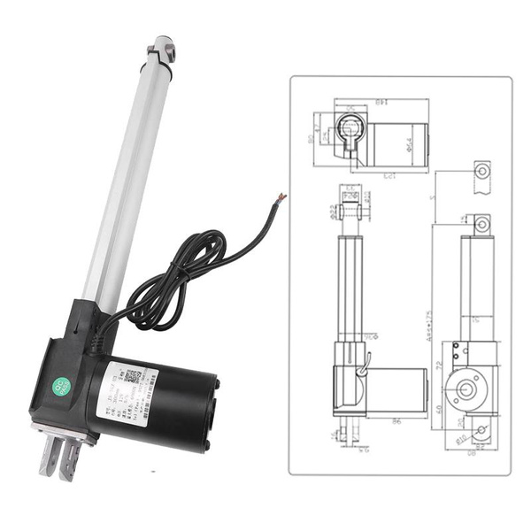 Linear Actuator 300mm(11.8inch) Electric Linear Telescopic Rod Linear ...