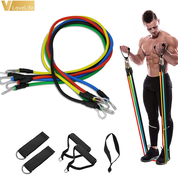 Resistance Pull Rope Muscle Trainer Workout Bands Fitness Equipment 11 ...