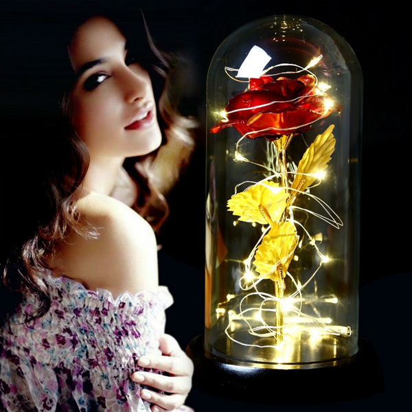 The Beauty of the New Hand-made Eternal Rose LED Lamp and the Wild Rose ...