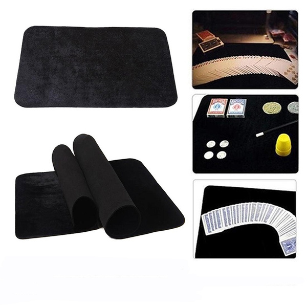 Black Non-slip Portable Auxiliary Performance Flannel Playing Card Pad Props | Wish