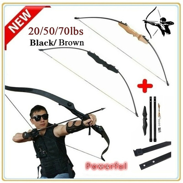 2020 60 / 70LB Straight Pull Bow and Arrow Outdoor Equipment Straight ...