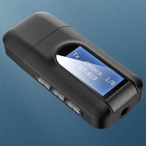 USB Bluetooth 5.0 Audio Receiver Transmitter with LCD Display 2IN1 3 ...