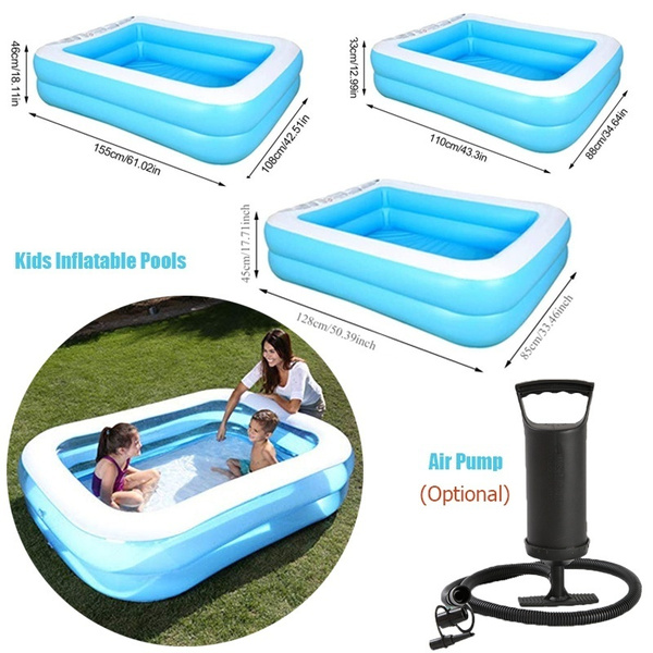 110/128/155cm Inflatable Swimming Pool Bathing Tub Household Wear ...