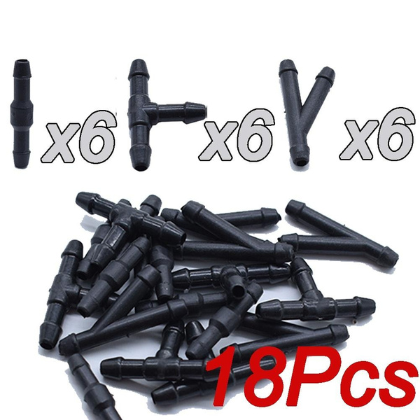 X18 Windscreen Washer Joiner Pipe Connector Adapter T Piece Straight 3 ...