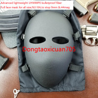 NIJ IIIA Bulletproof lightweight UHMWPE Full Face Shield Ballistic Mask ...
